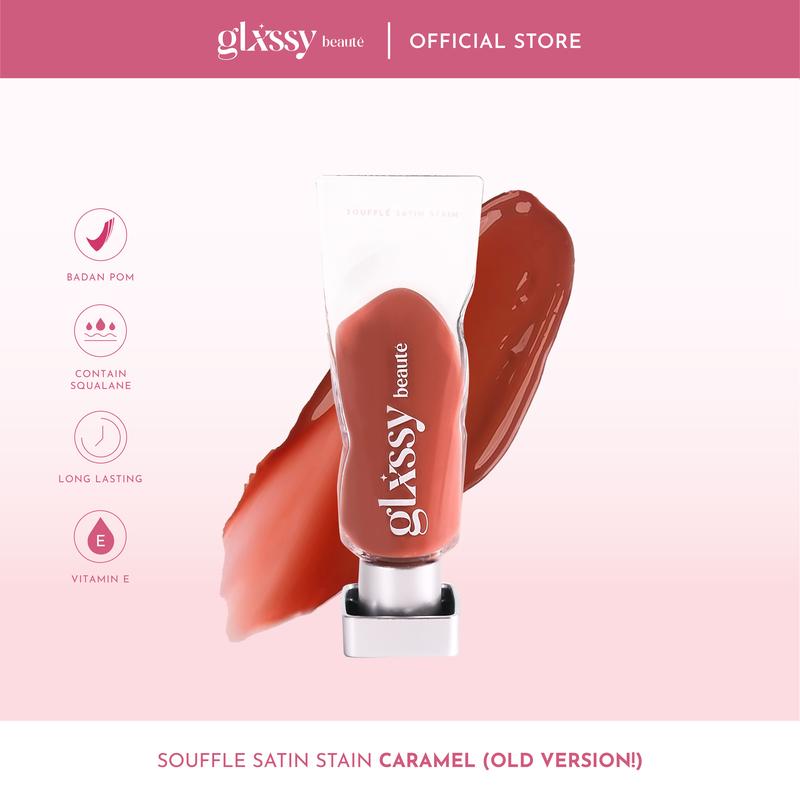 Glxssy beaute Souffle Satin Stain Caramel - Lip Tint - Shop | Tokopedia