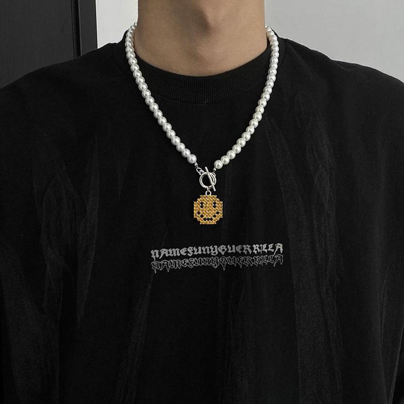 Personalized Smiley Face Pendant with OT Buckle Necklace for - TikTok ...