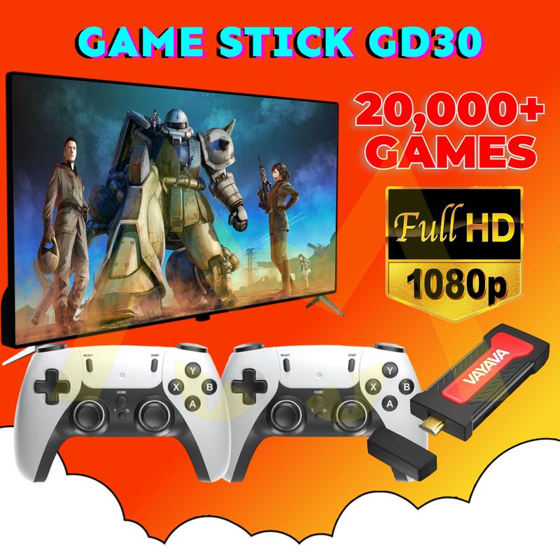 GD30 Portable TRUE 4K TV Video Retro Game Console 2.4G Wireless ...