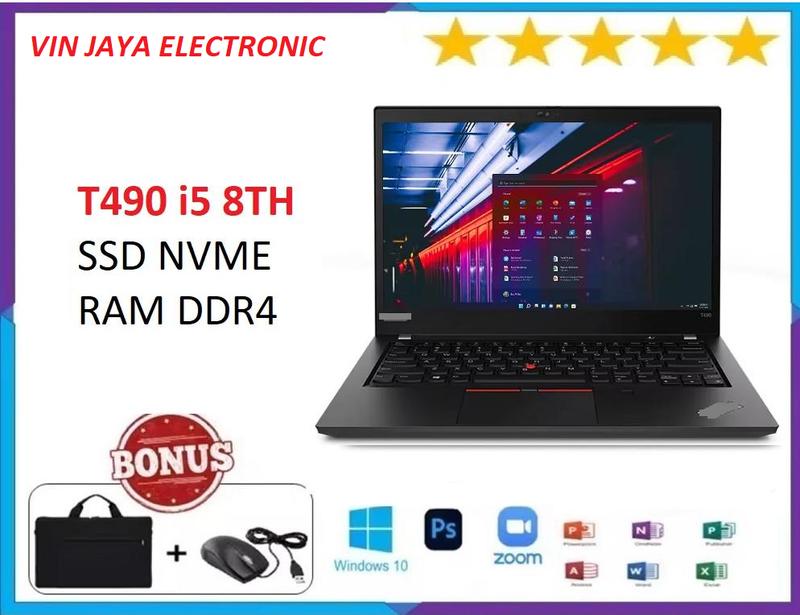 BEST SELLER ! t490 Core i5 Ram 16gb/ 1tb ssd Free Tas - SSD NVME - Shop ...