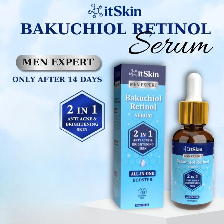 Itskin Bakuchiol Retinol Serum For Men Anti Aging Whitening Renewing ...