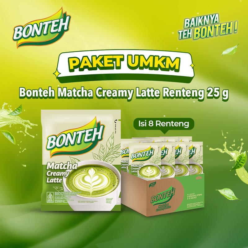 Bonteh Matcha Creamy Latte Renteng 25g x 10Pcs - Shop | Tokopedia