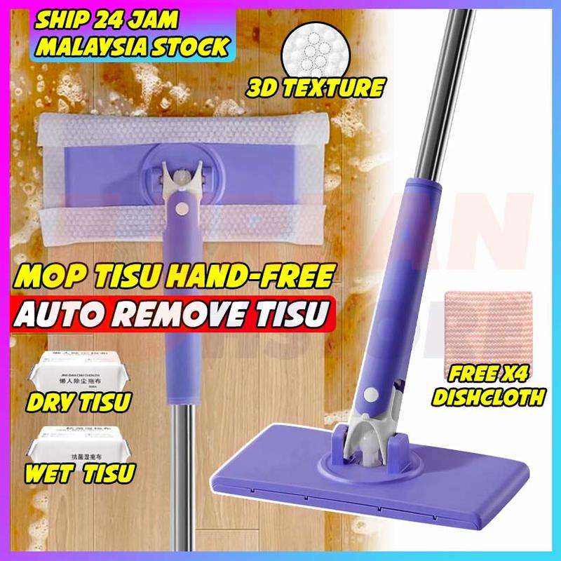 Flat mop Lazy mop viral Hand free Disposable wet tissue Floo - TikTok ...