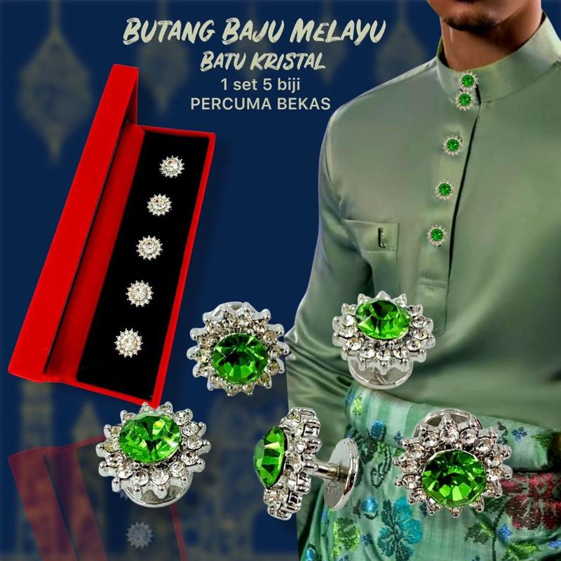 Elegant Brooch 1 set [Free Box] Butang Baju Melayu Nikah Bat - TikTok ...