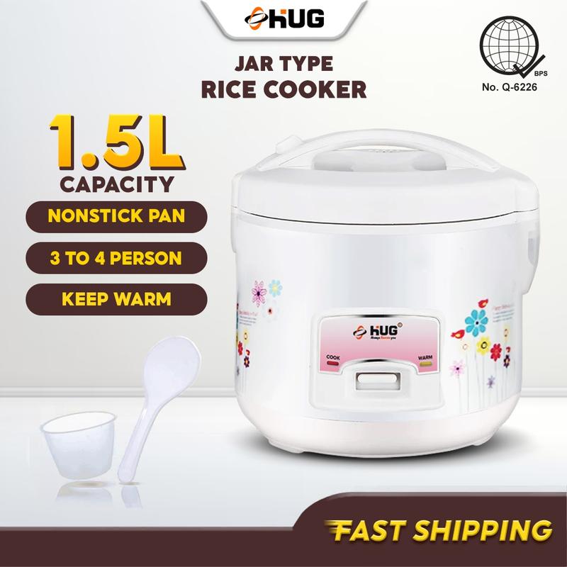 HUG 1.5 Liters Nonstick Rice Cooker Jar Type with Steamer an - TikTok ...