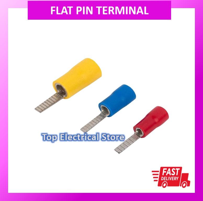 (X10PC) INSULATED FLAT PIN TERMINAL (0.5MM²-6MM²) Home - TikTok Shop ...