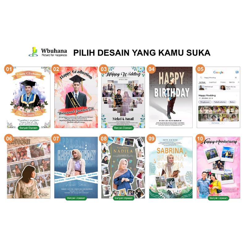 Photo bingkai Desain ( 12 inci ), pilih hingga 50 desain unik dan ...