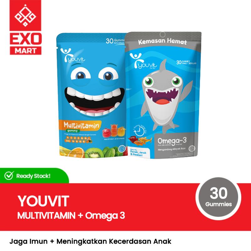 YOUVIT - Bundling Multivitamin & Omega 3 Anak Gummy 30 Gummies - Shop ...