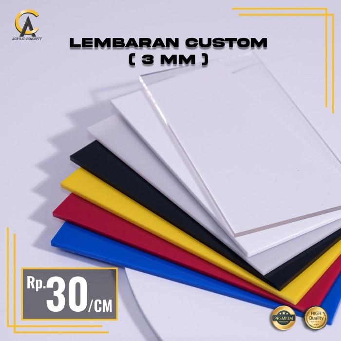 Akrilik /Acrylic Lembaran Bening Atau Putih 3mm Custom Potongan - Shop ...