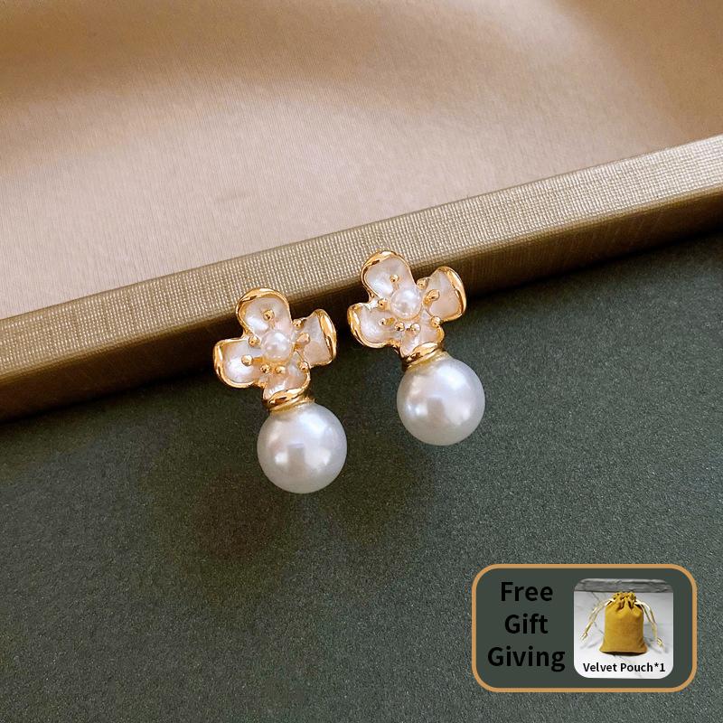 Anting-anting Mutiara Bunga Kecil, Ketibaan Baru, Fesyen, Elegan dan ...