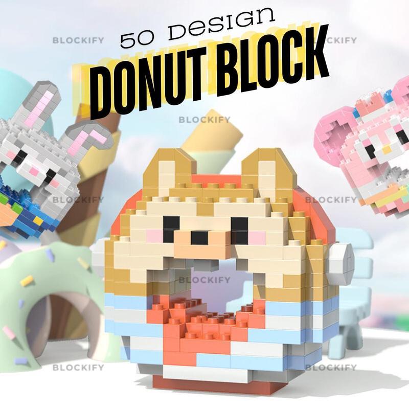 50 Donuts Cartoon Dolls Building Block Gift Decoration Building ...