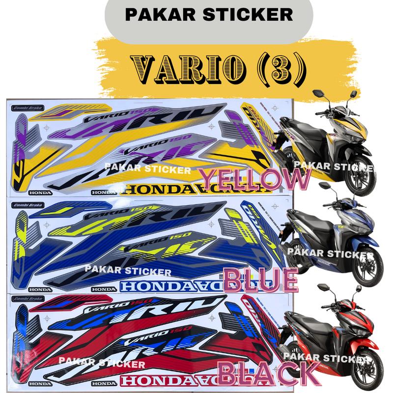 VARIO150 VARIO 150 (3) Stripe Stiker Sticker BODY COVERSET COVER ...