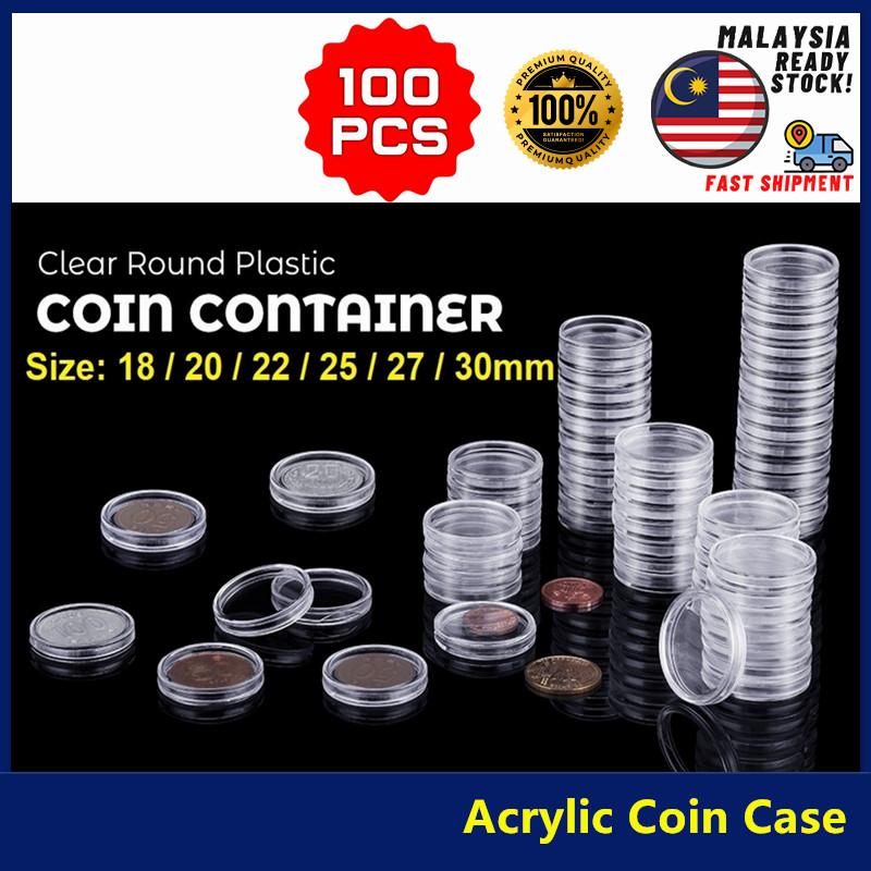 [100 PCS] Acrylic Coin Capsule / Coin Case / Container 18 | 20 - TikTok ...