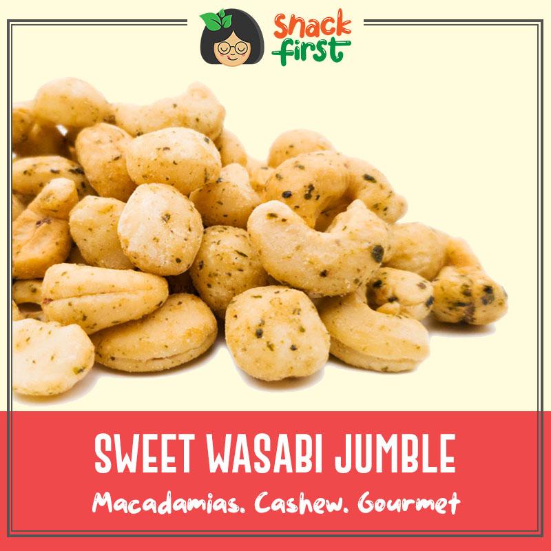 SnackFirst Sweet Wasabi Cashew + Macadamia Jumble 200g/1kg (Unique ...