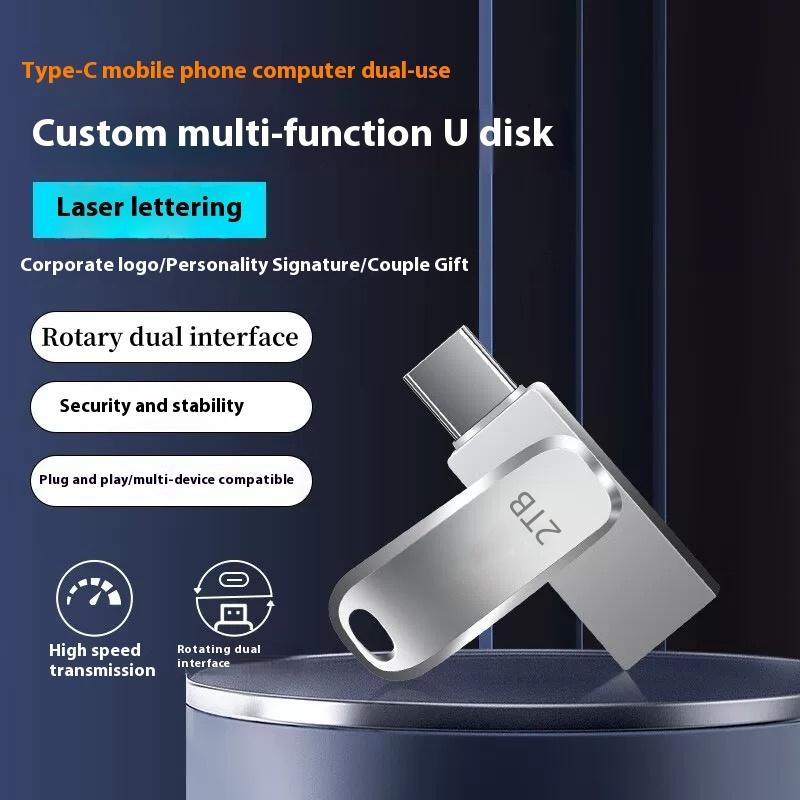 Pemacu USB Telefon Bimbit, Antara Muka Dwi OTG, Kapasiti 512G, Sesuai ...