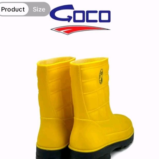 GOCO Low Cut Safety Rubber Rain Boot Waterproof Anti-Slip Kasut ...