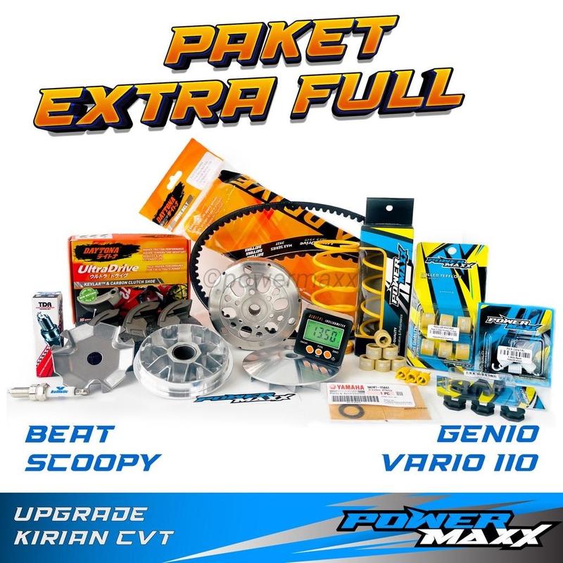 PAKET EXTRA FULL UPGRADE KIRIAN CVT beat scoopy vario 110 spacy - Shop | Tokopedia