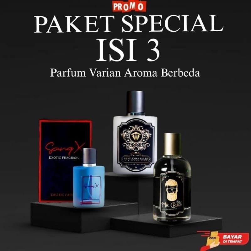 Promo paket SPESIAL BUndling 3 botol parfum AURA GENTLEMAN RULES +SANG ...