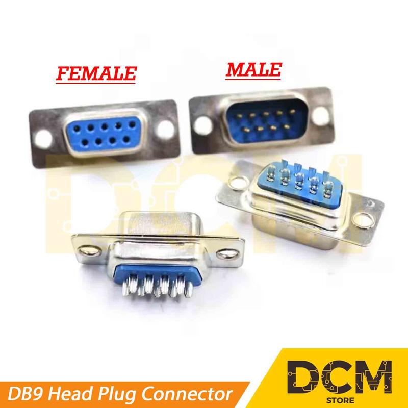 Konektor DB9 DB 9 Male / Female Socket Adapter RS232 Serial Port - Shop | Tokopedia