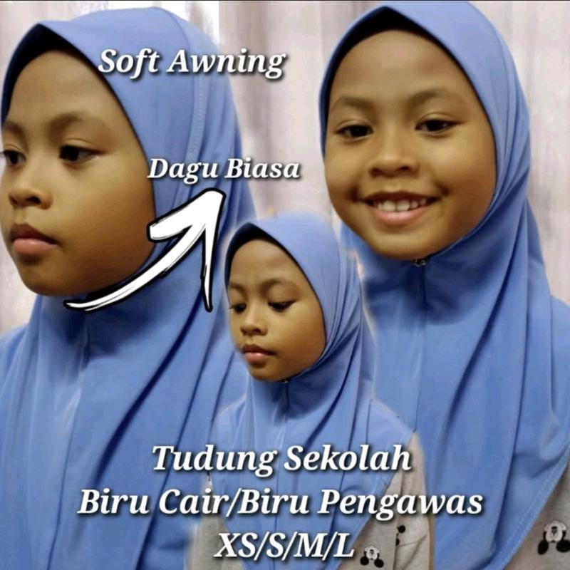 Tudung sekolah biru pangawas and biru nila Lycra Clothing - TikTok Shop ...