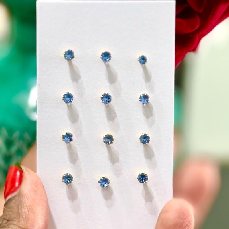 M008 Blue Color AD Stone Nose Pin Screw Type 1 pcs 3mm - 4mm - TikTok ...