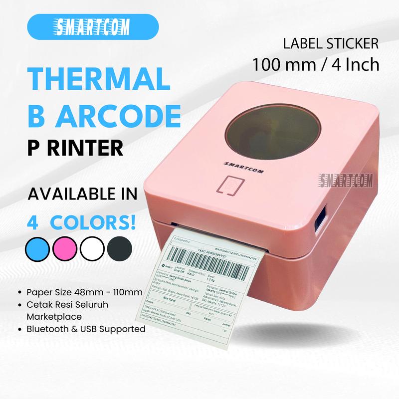 SMARTCOM Printer Barcode Thermal Label Resi 4 Inch Barcode Printer ...