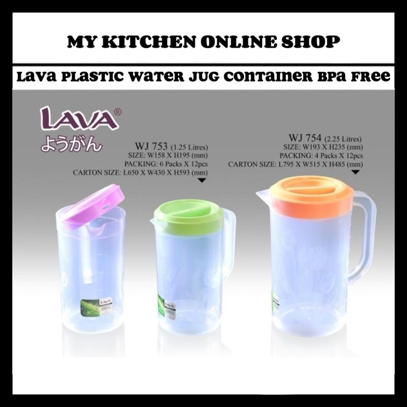 LAVA Plastic Water Jug Water Container BPA FREE / Jag Air Bekas ...