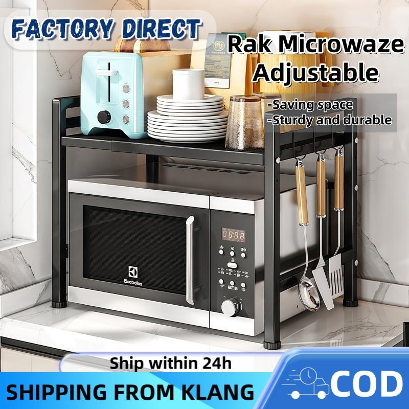 FDS Rak Microwave Adjustable Panjang FDS Ready Stock Stainless - TikTok ...