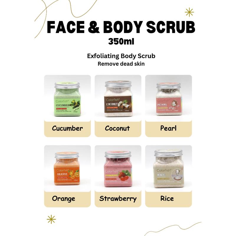 Face and Body Scrub 350ml Exfoliating Body Remove Dead Skin Brightening ...