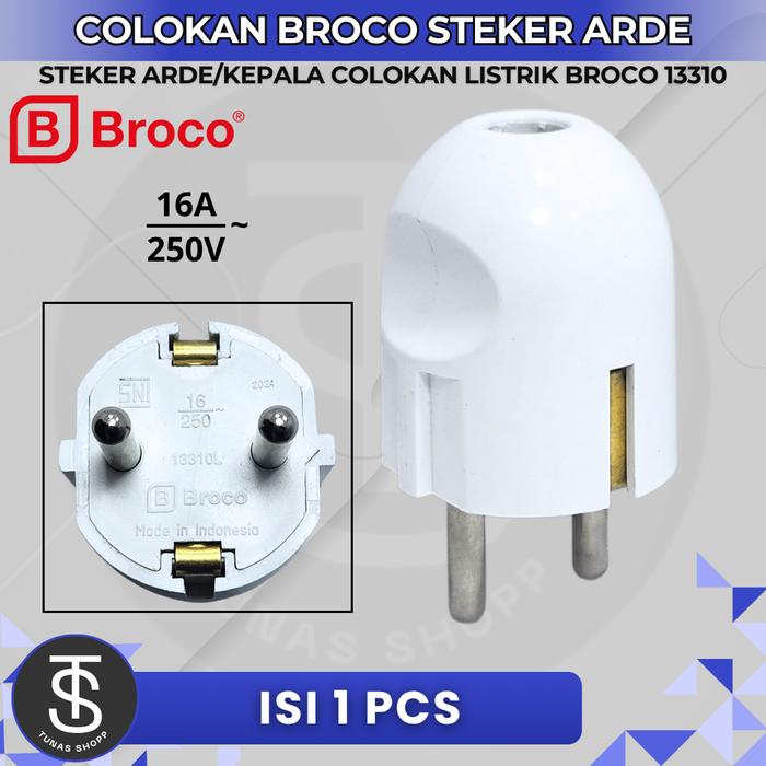 Jual Colokan Broco Steker Arde/Kepala Colokan Listrik Broco 13310 ...