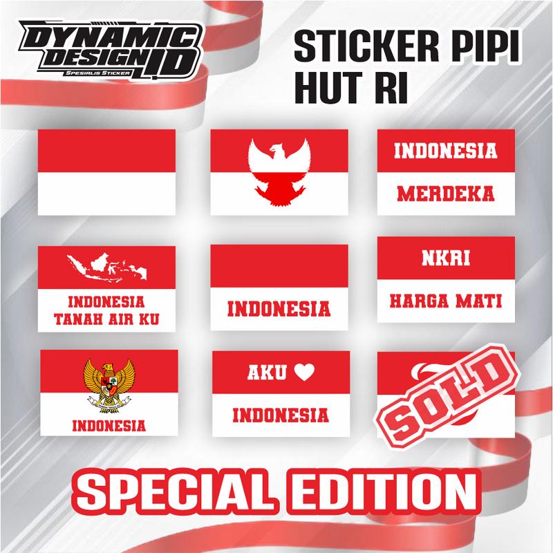 Sticker Pipi 100 Pcs | Sticker Bendera Merah Putih HUT RI - Shop ...