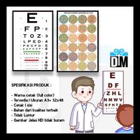 Jual Poster Besar A3 Tes Mata Ukuran A3+ 32cm x 48cm Minus Plus Miopi ...