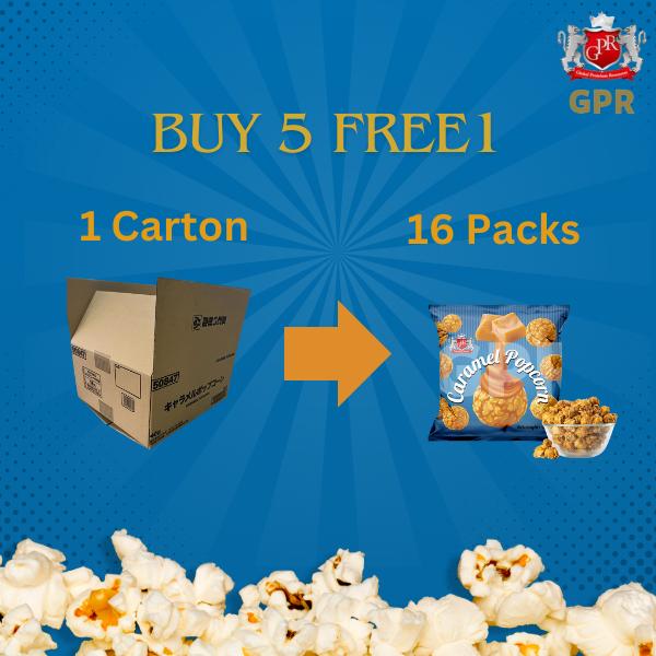 [BUY 5 FREE 1] GPR Popcorn with Flavors Caramel weight 40g Pack ...