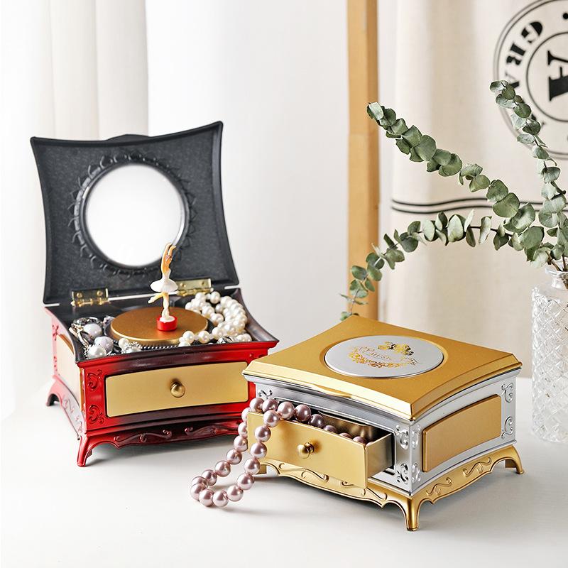 Music box receiver with mirror classical rotating dancer ballerina ...