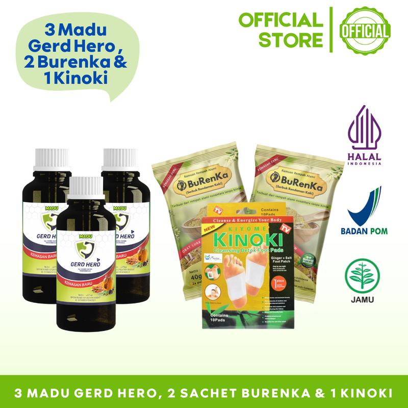 Paket 3 Botol Madu Gerd Hero, 2 Burenka & 1 Kinoki - Shop | Tokopedia
