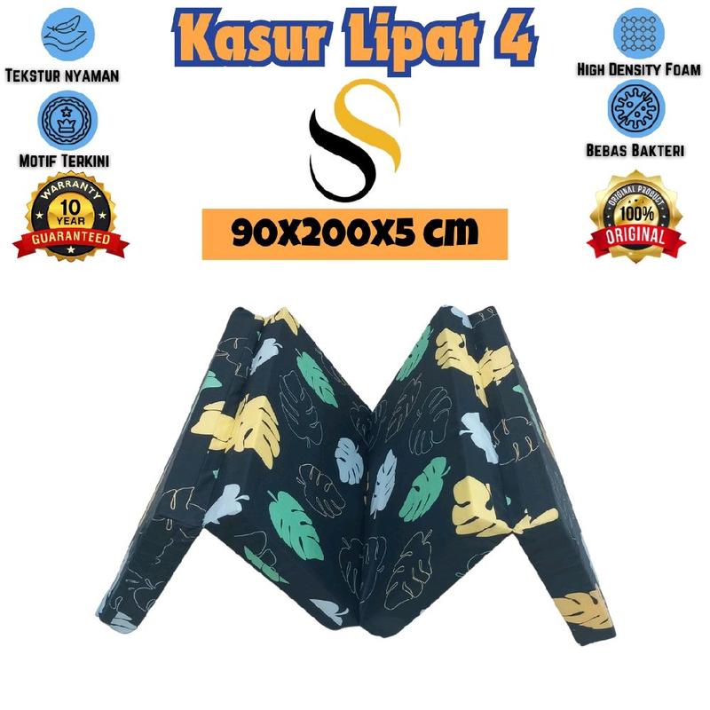 Kasur Busa Lipat 4 tebal 5cm ukuran 90x200 Busa Kenyal Awet Tidak ...