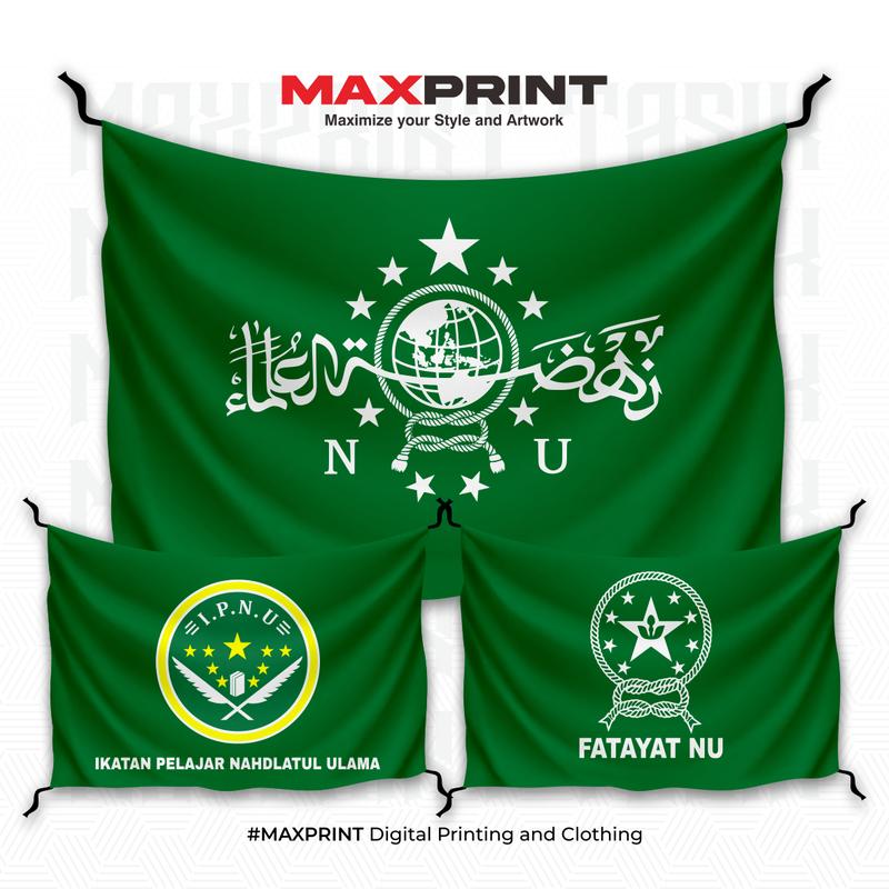 MAXPRINT Bendera Pataka IPNU IPPNU NU ANSOR FATAYAT NU Full Printing ...