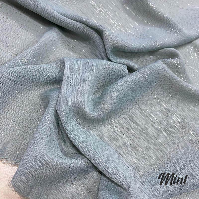 Kain Sifon Yoryo Metalic - ukuran kain 1,5m x 1,5m - bahan lembut bisa ...