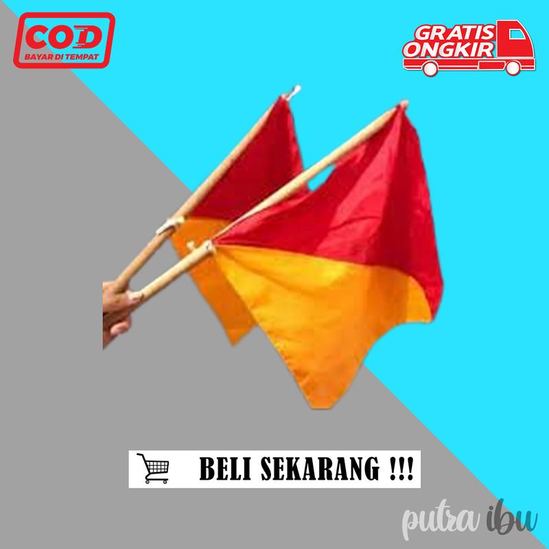 Bendera Semaphore 1 Pasang (2 stik & 2 bendera) - Shop | Tokopedia