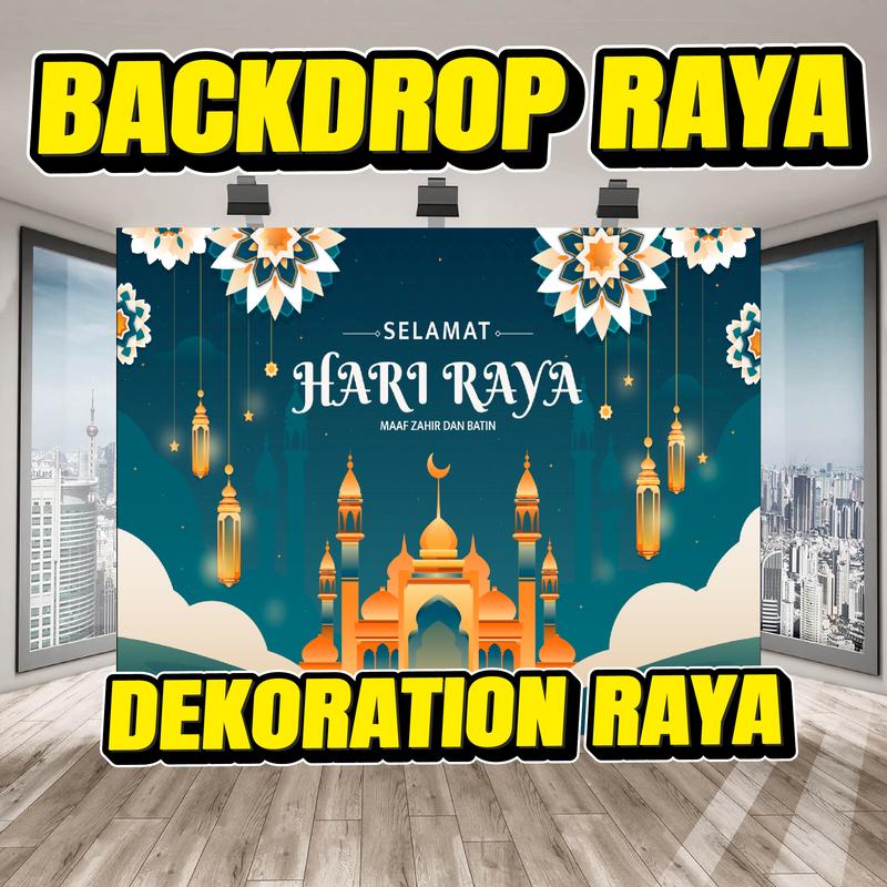 BACKDROP BANNER HARI RAYA DEKORASI RAYA AIDILFITRI Supplies - TikTok ...