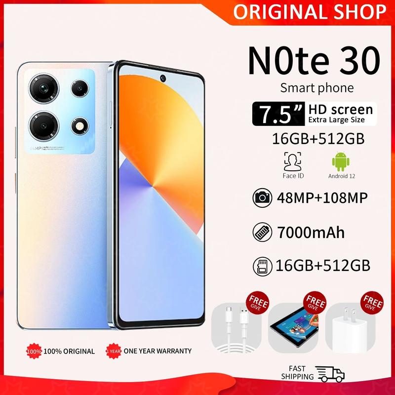 【COD】N0te30 Asli Jenama Baru 5G Telefon Android 7.5-inci Skrin - TikTok ...
