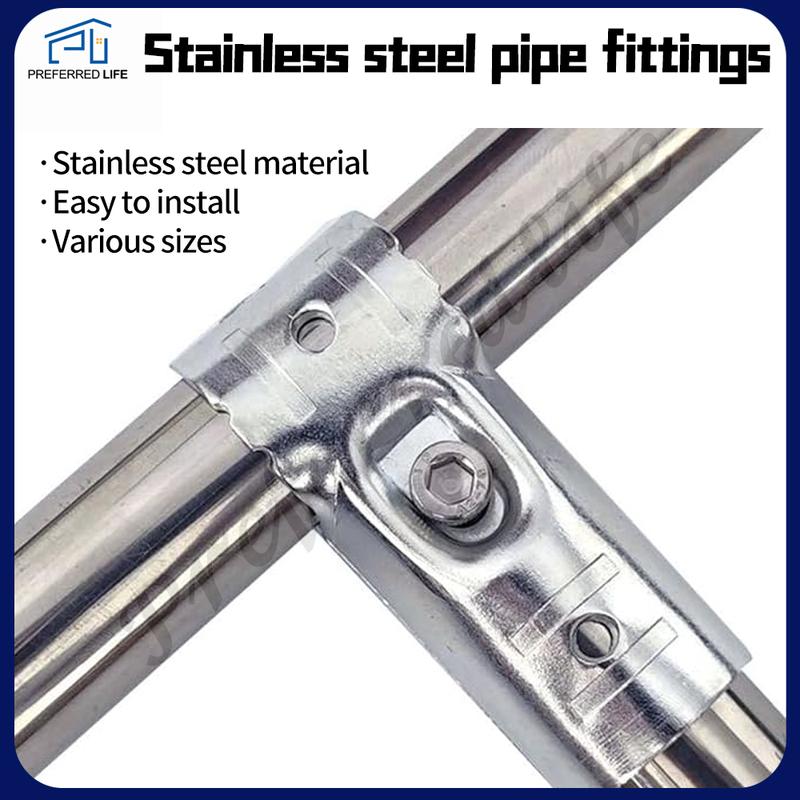 Pipe joint adapter joint curtain rod joint removable stainless - TikTok ...