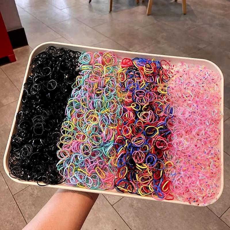 200pcs Mini 1.5cm Tali Getah Elastik Pelbagai Warna/ 200pcs 1.5cm ...