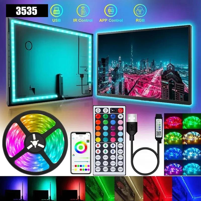 LED Bluetooth Colorful Strip Light RGB 3535 44key Flexible Lamp ...