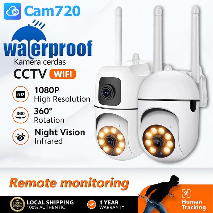 Promo Wireless Outdoor IP Camera 8MP HD 1080P, Dual Antenna WIFI ...