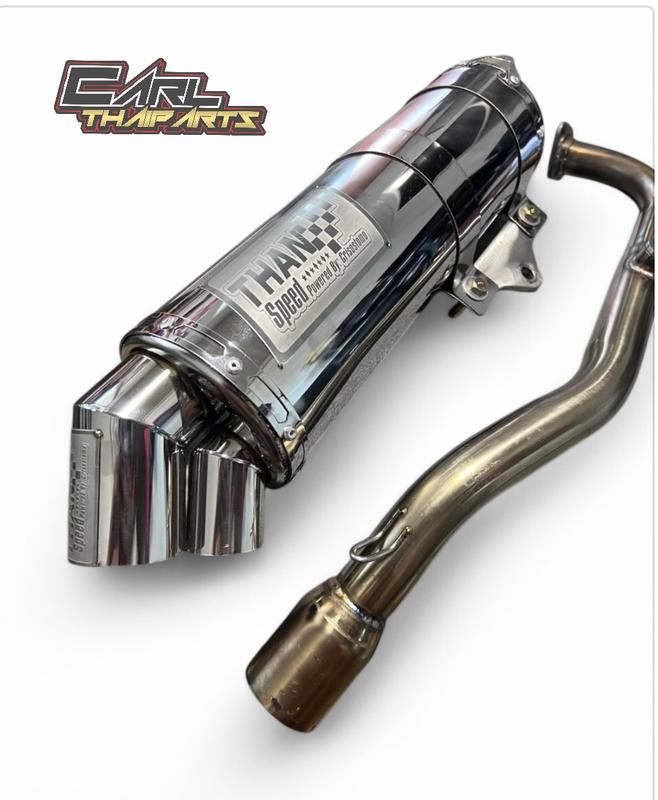 Dual tip than speed racing power pipe with clam at bracket for - TikTok ...