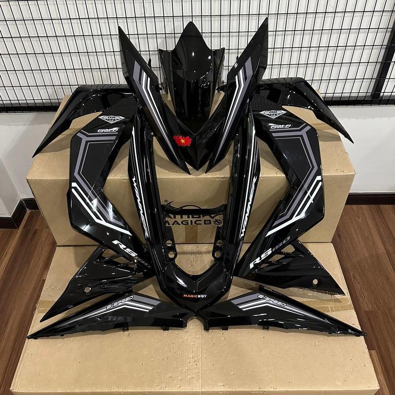 Magic Boy Coverset HONDA RS150 V1 V2 V3 Hitam Siap Stripe MK - TikTok ...