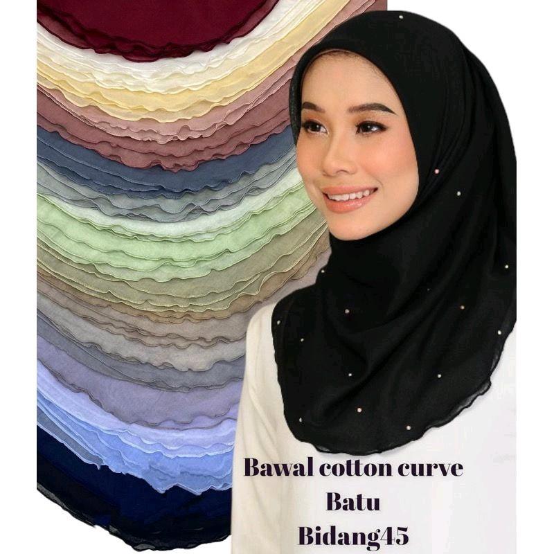 BAWAL COTTON VOILE MANIK PUTIH BUCU CURVE BIDANG 45 - TikTok Shop Malaysia