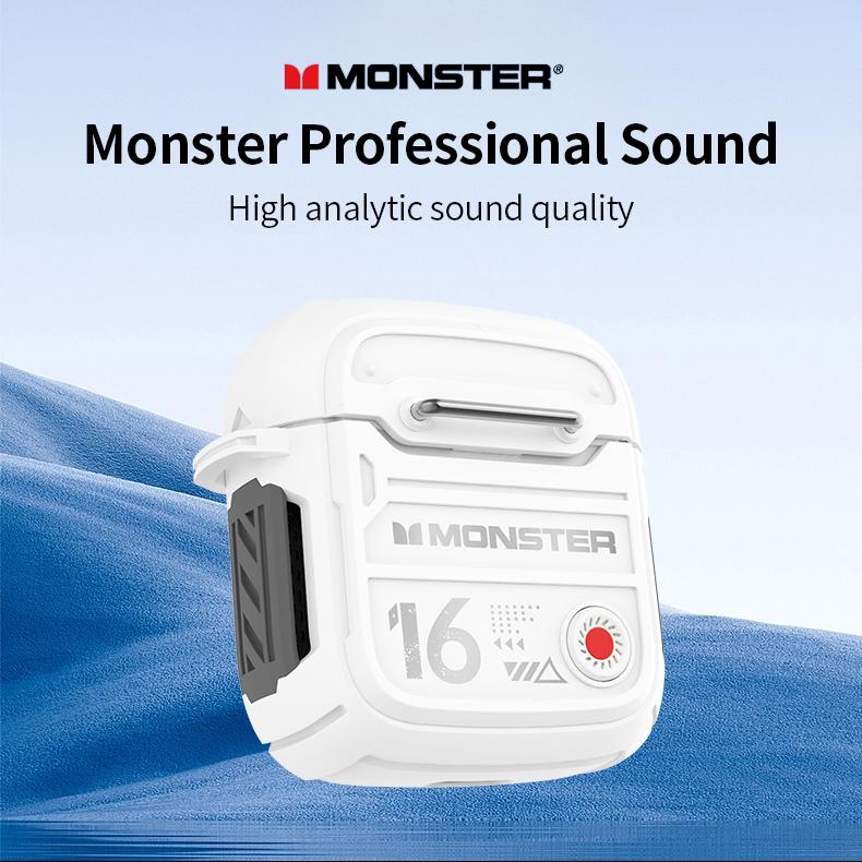 Monster XKT16 Bluetooth Wireless Earphone HIFI Stereo Long Endurance HD ...