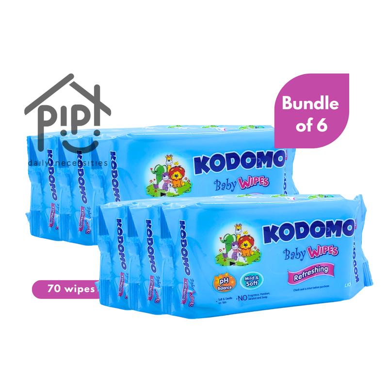 Kodomo Baby Wipes Refreshing 6 x 70 wipes - TikTok Shop Singapore